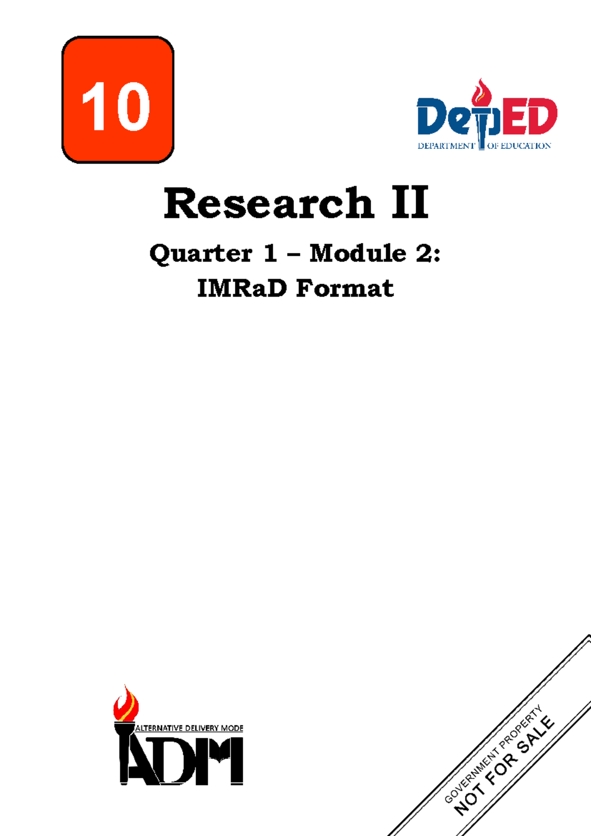 Research II: Module 2 - Understanding the IMRaD Format in Detail - Studocu