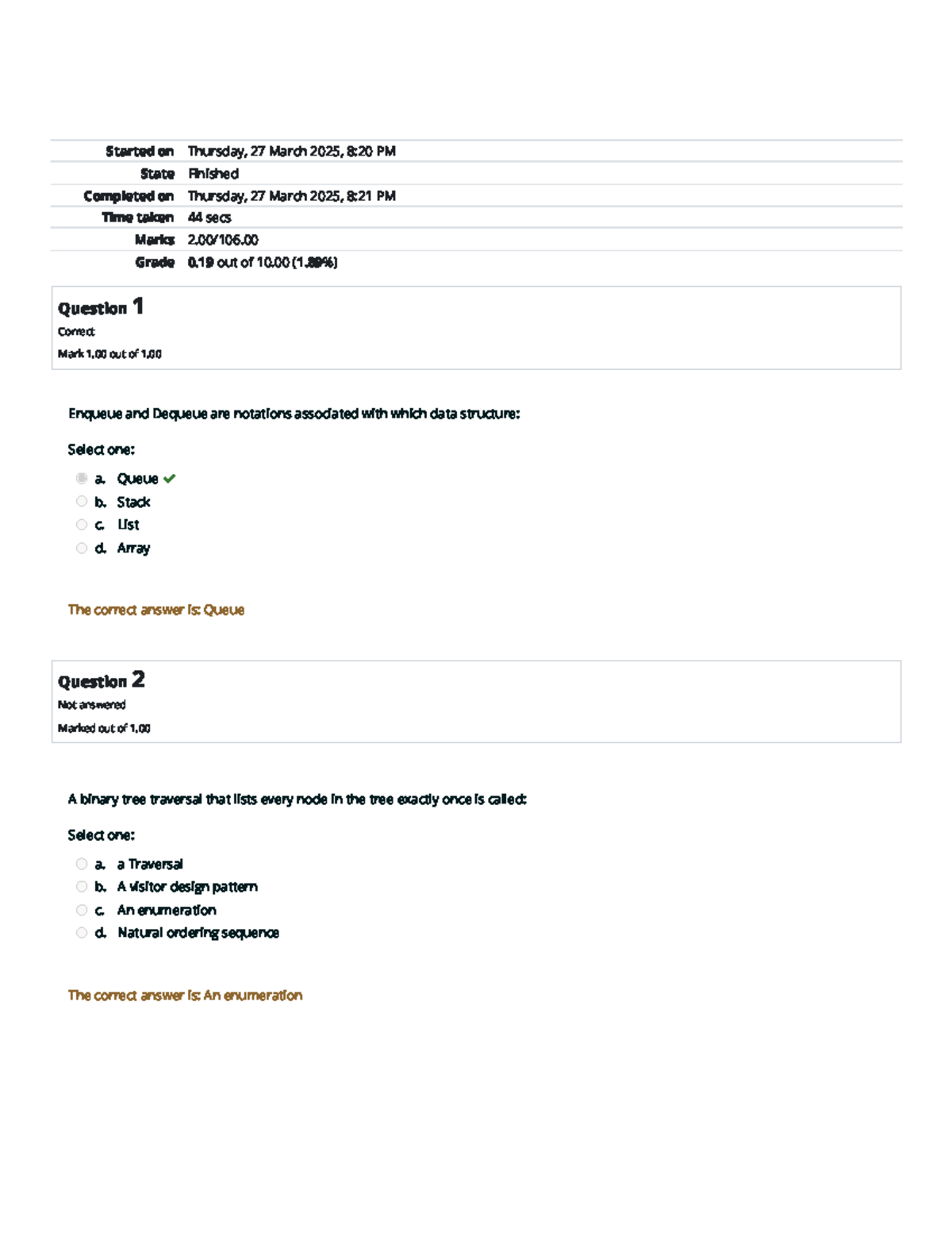 Cs3303 final review quiz questions and answers - Studocu