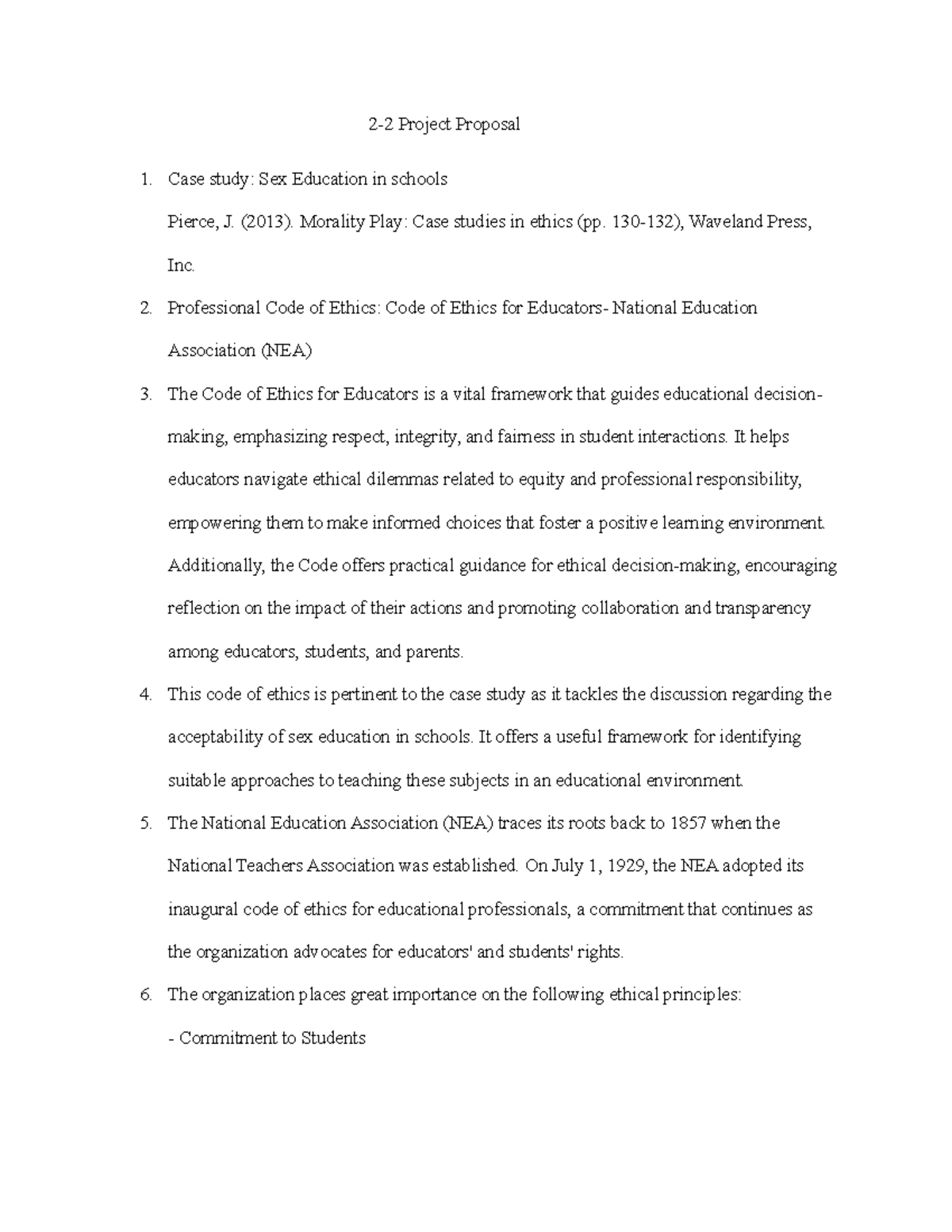 PHL 260 2-2 Project Proposal - 2-2 Project Proposal Case study: Sex ...
