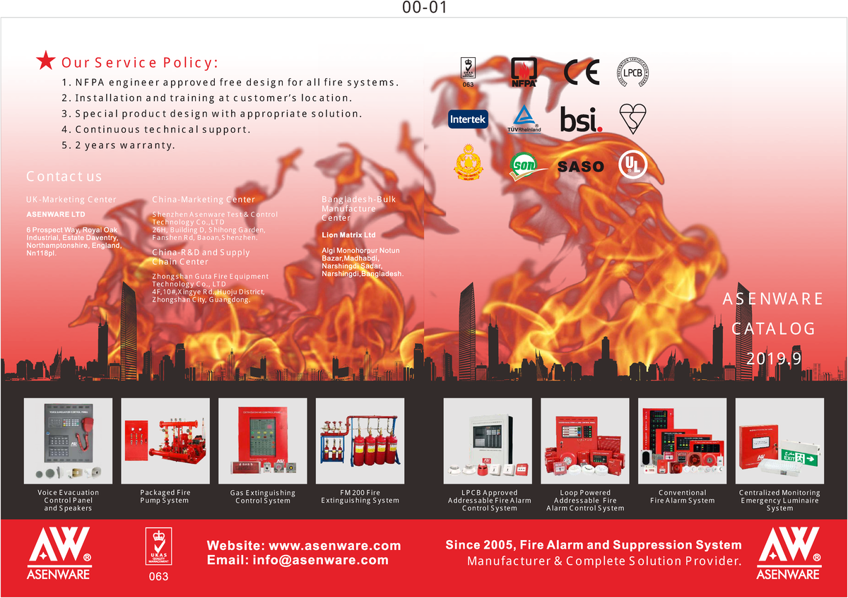Asenware Product Catalog 2019: Fire Safety Solutions & Services - Studocu