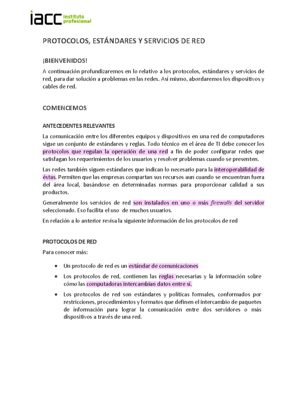 Protocolos, Estándares y Servicios de Red - Guía Completa - Studocu