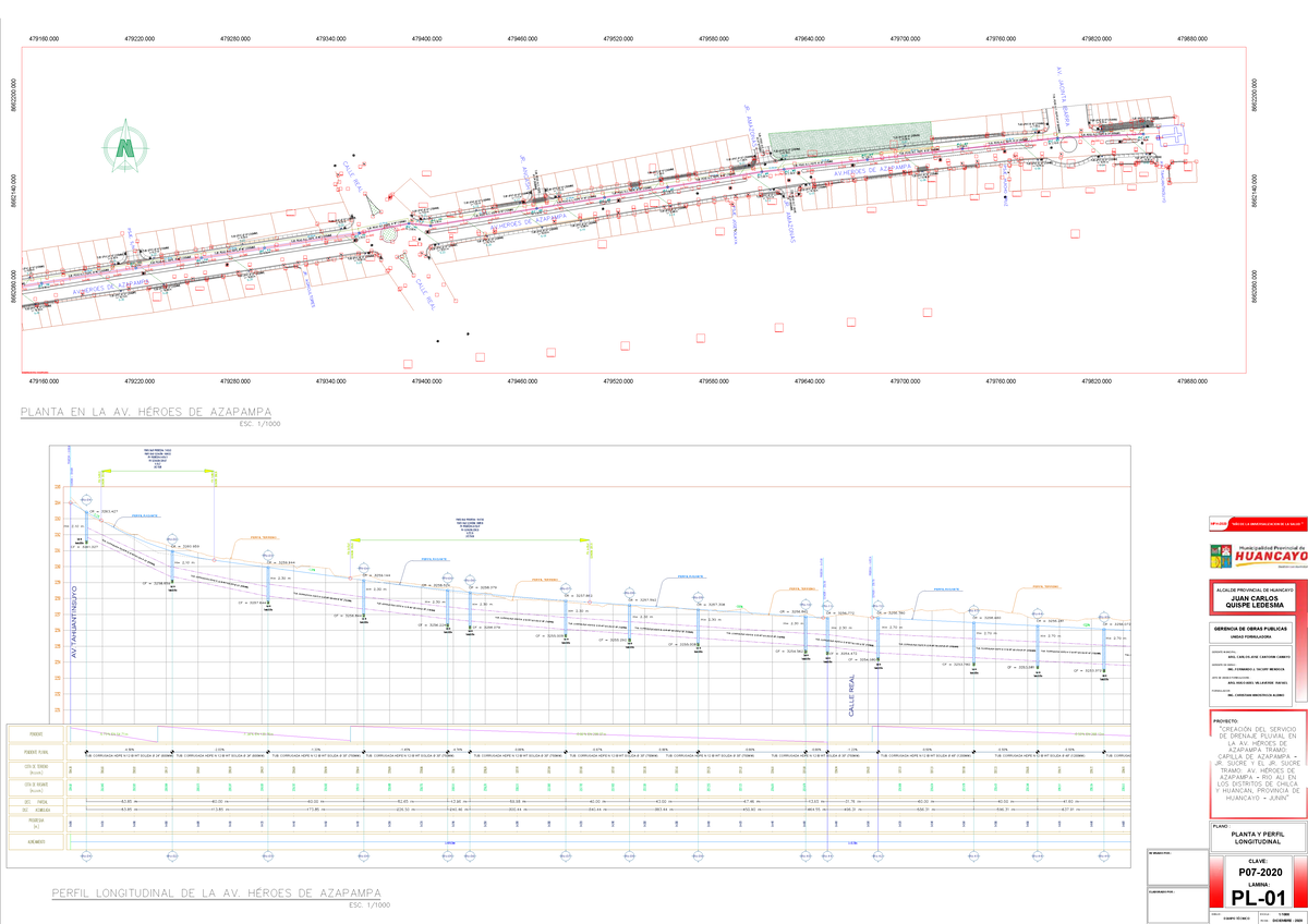 EØ D ALC. HDP TUB. PEA - Planta y Perfil Longitudinal (Diciembre 2020 ...