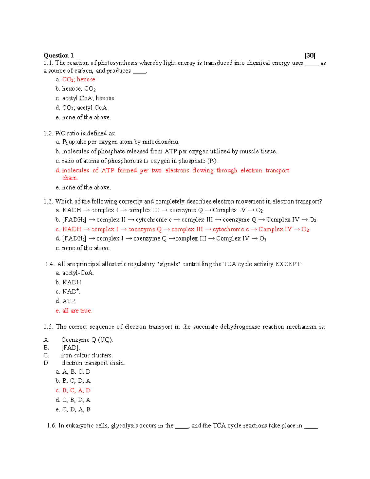 Biochemistry 101: Test 1 Class Test Memo and Key Concepts - Studocu