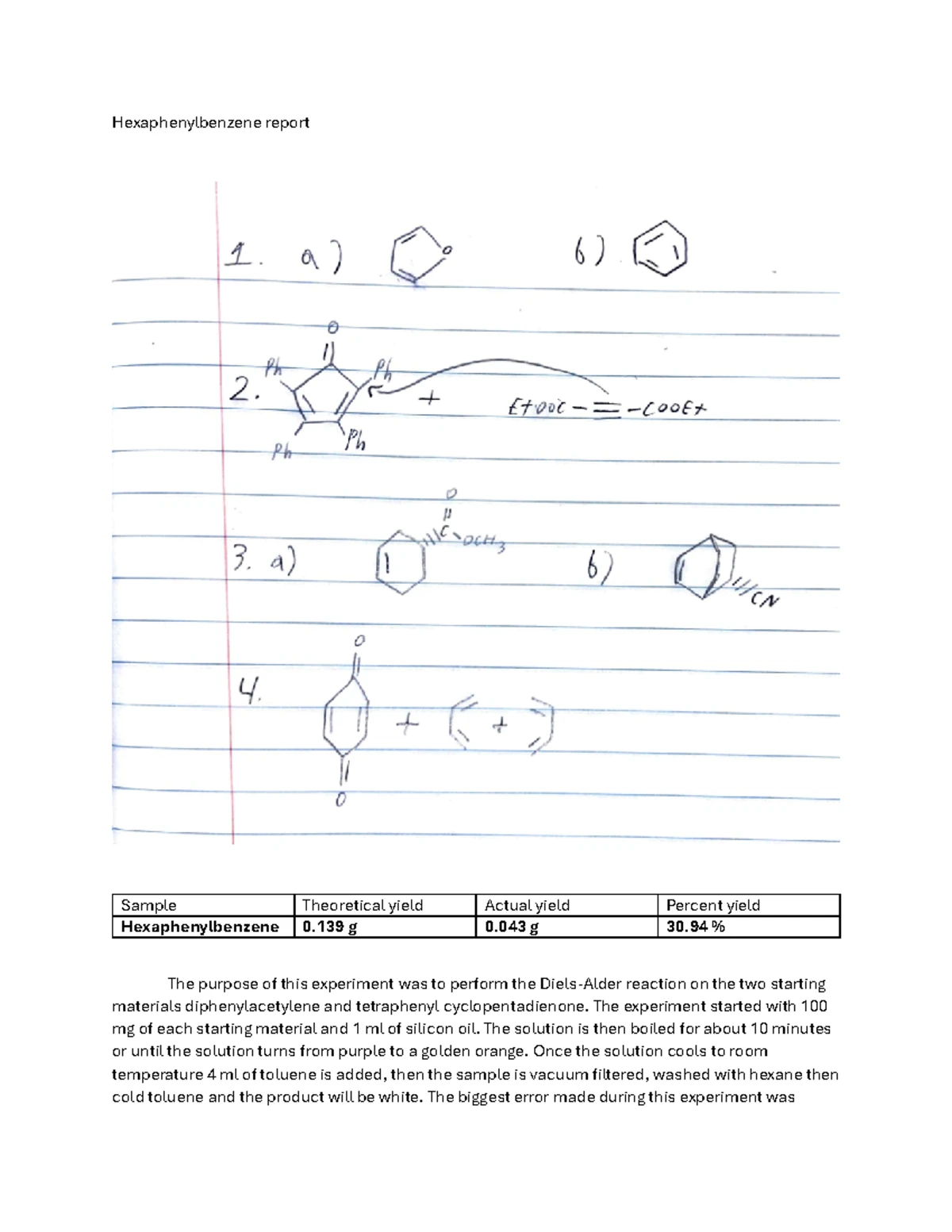 Acetylferrocene Synthesis Lab Report (CHEM 202, Spring 2025) - Studocu