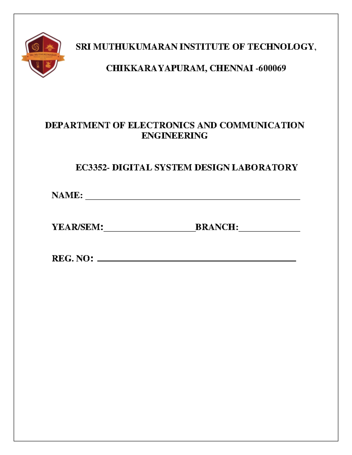 DSD LAB: Digital System Design Experiments and Procedures - Studocu