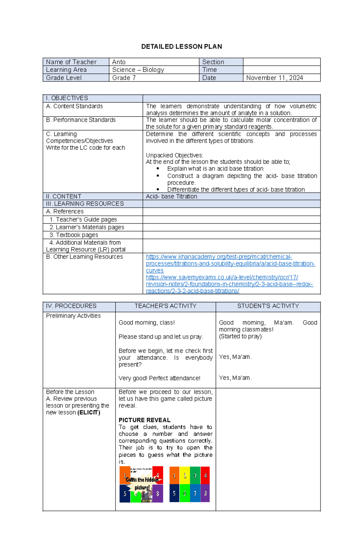 Inbound 8280675348007052967 - DETAILED LESSON PLAN Name of Teacher Anto ...