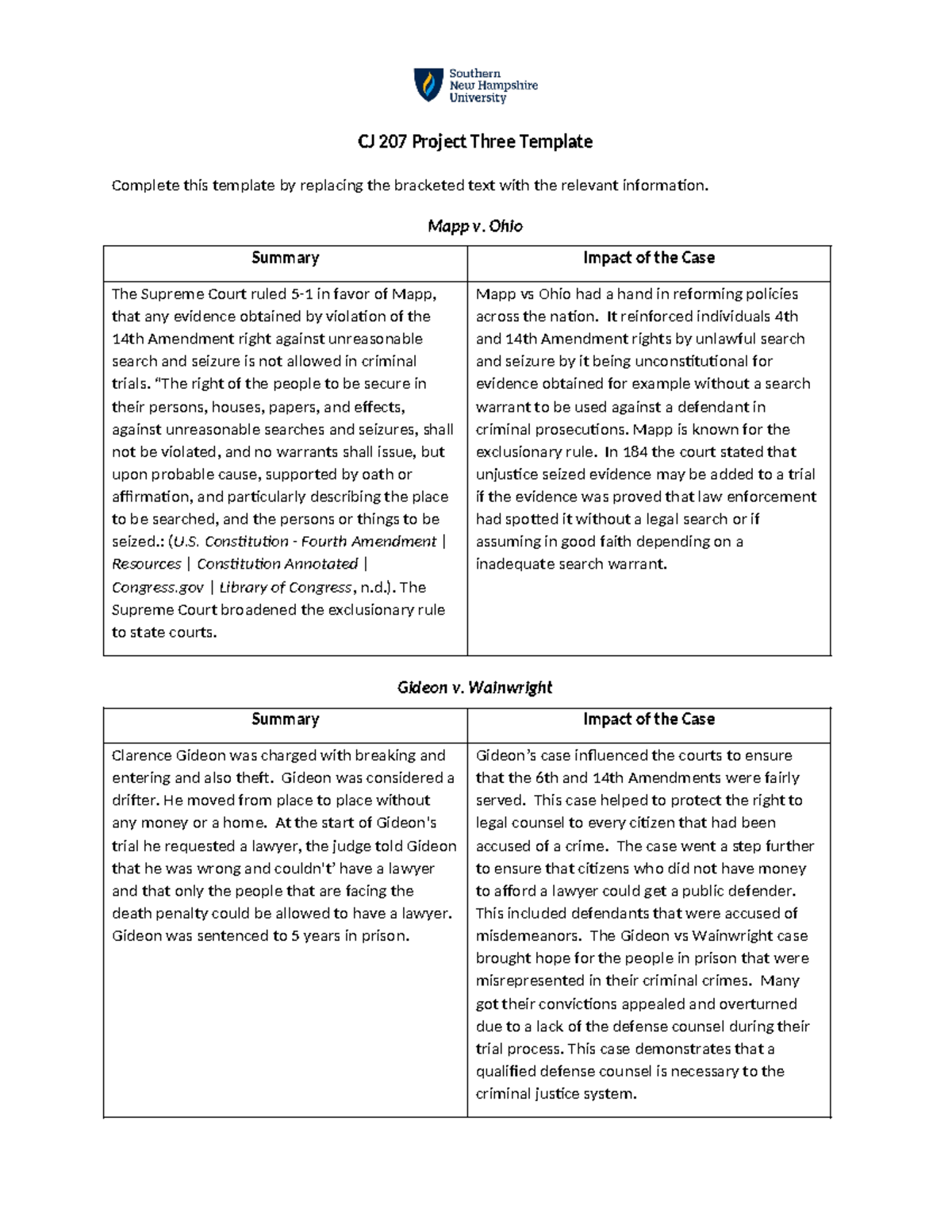 CJ 207 Project Three Template - CJ 207 Project Three Template Complete ...