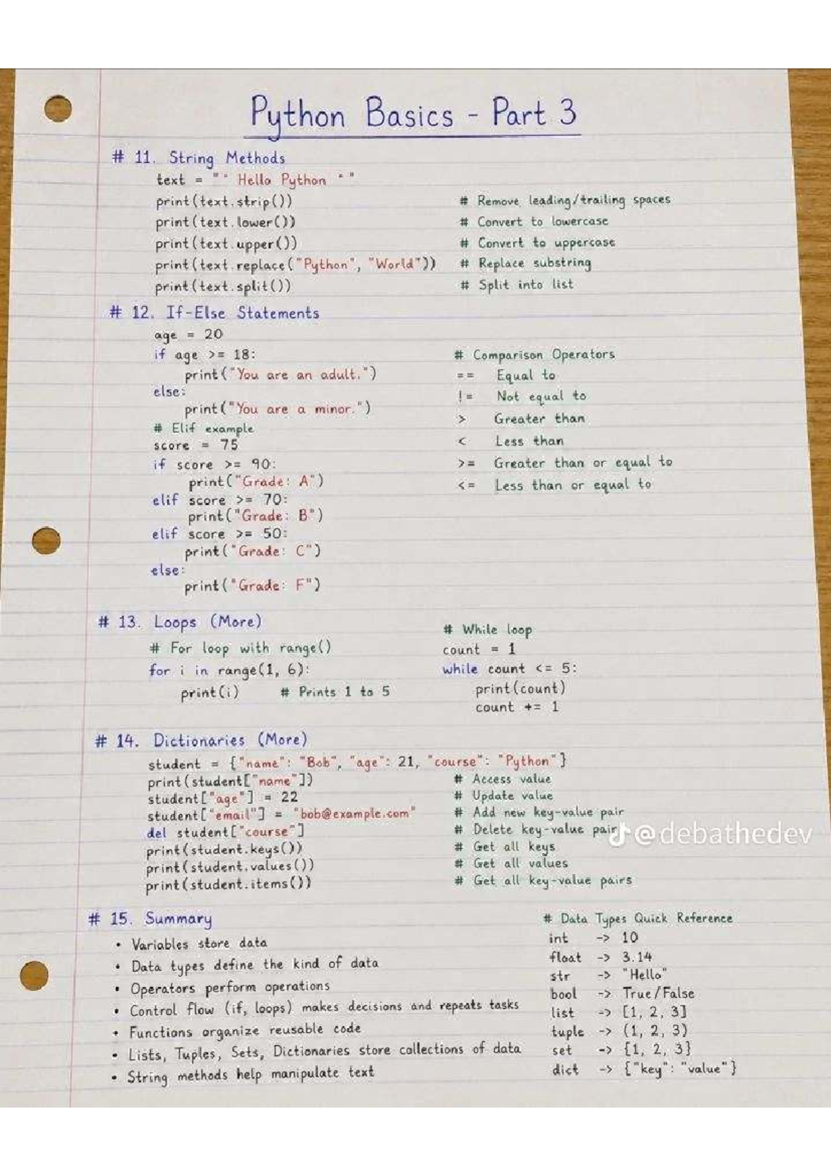 Python Basics Part 3 & 4: String Methods, Loops, and More - Studocu