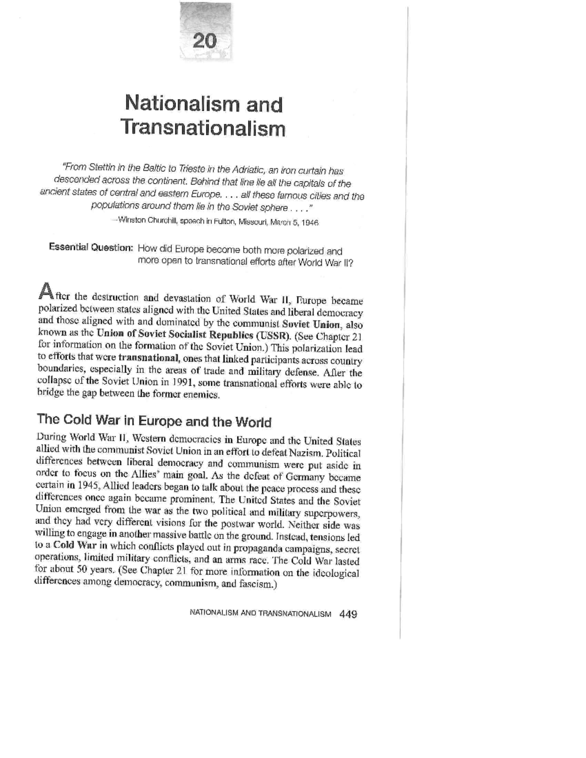 History of the Cold War: Geopolitics and Ideological Clash in Europe ...