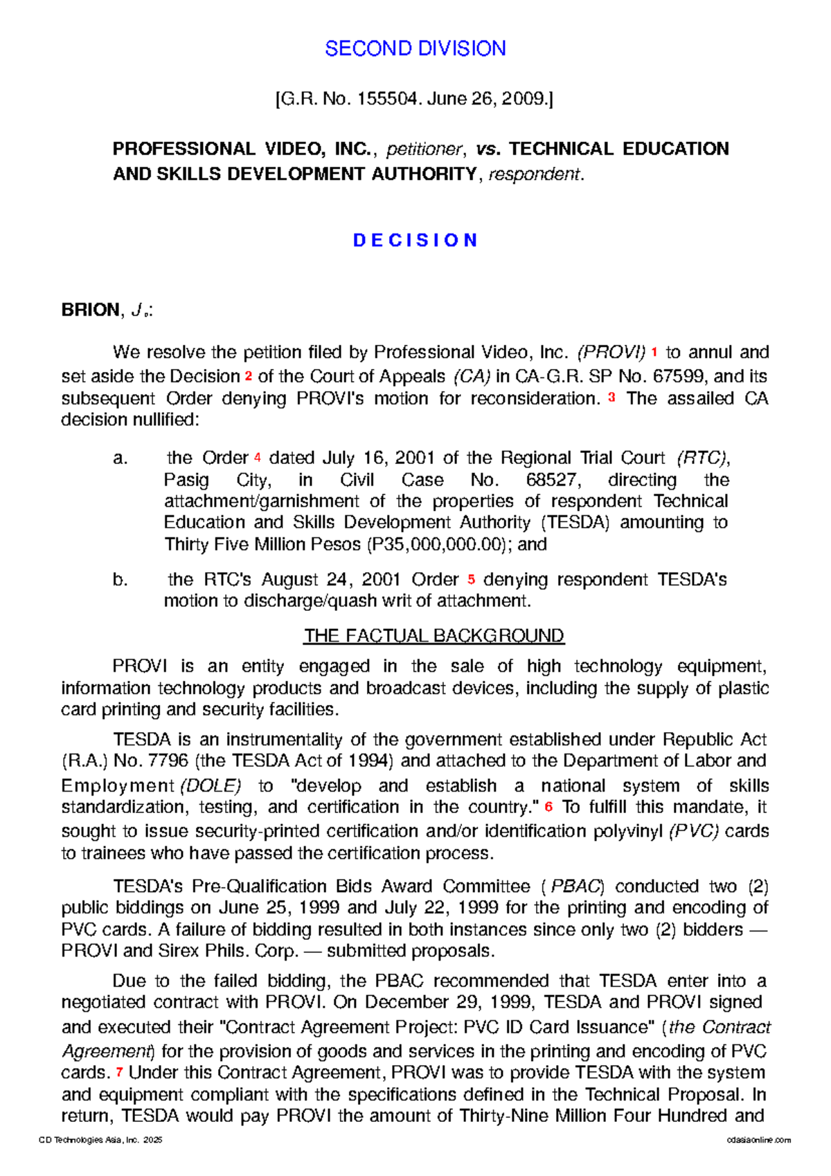 TESDA Contract Agreement: PVC ID Card Issuance & Legal Decision - Studocu