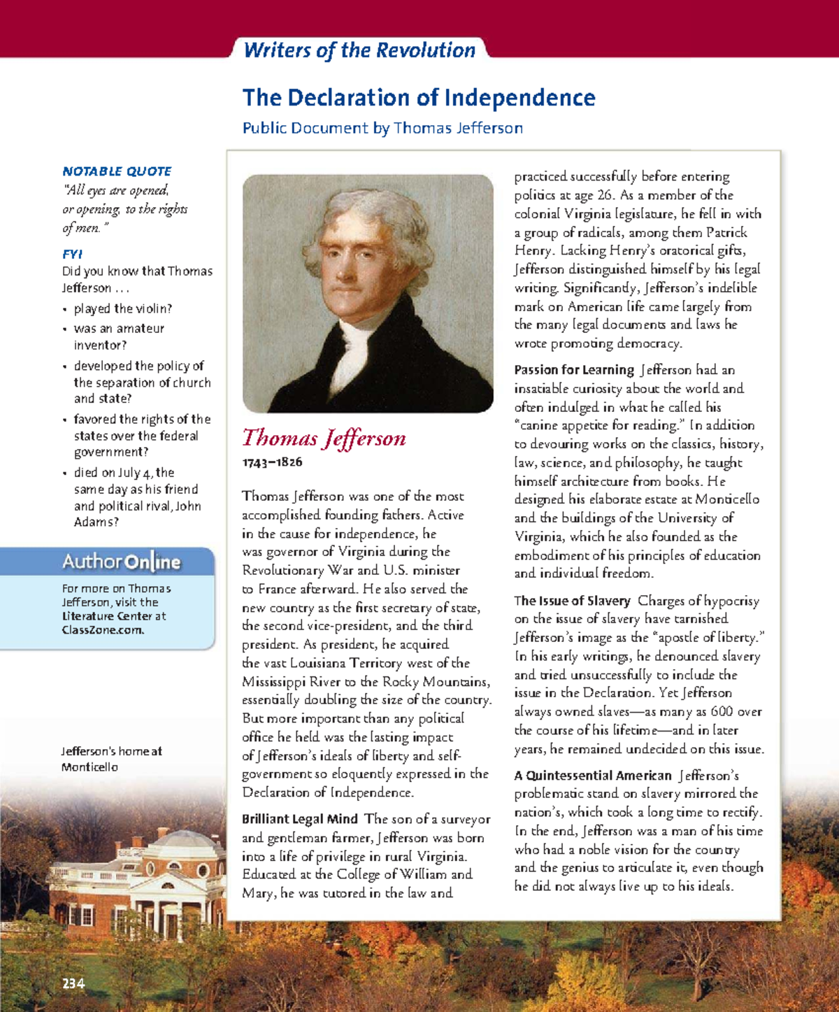 Analysis of Argument in the Declaration of Independence (US Hist 101 ...