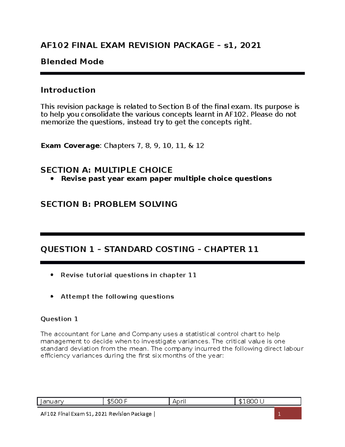 AF102 Final EXAM Revision Package s1, 2021 - Students copy - AF102 ...