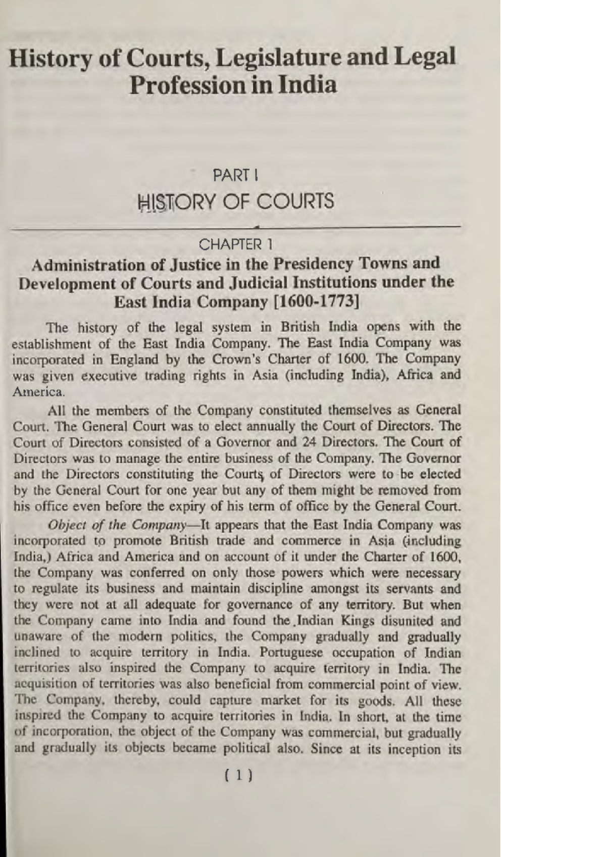 Judicial Reforms and Historical Development of Courts in India (CIV101 ...