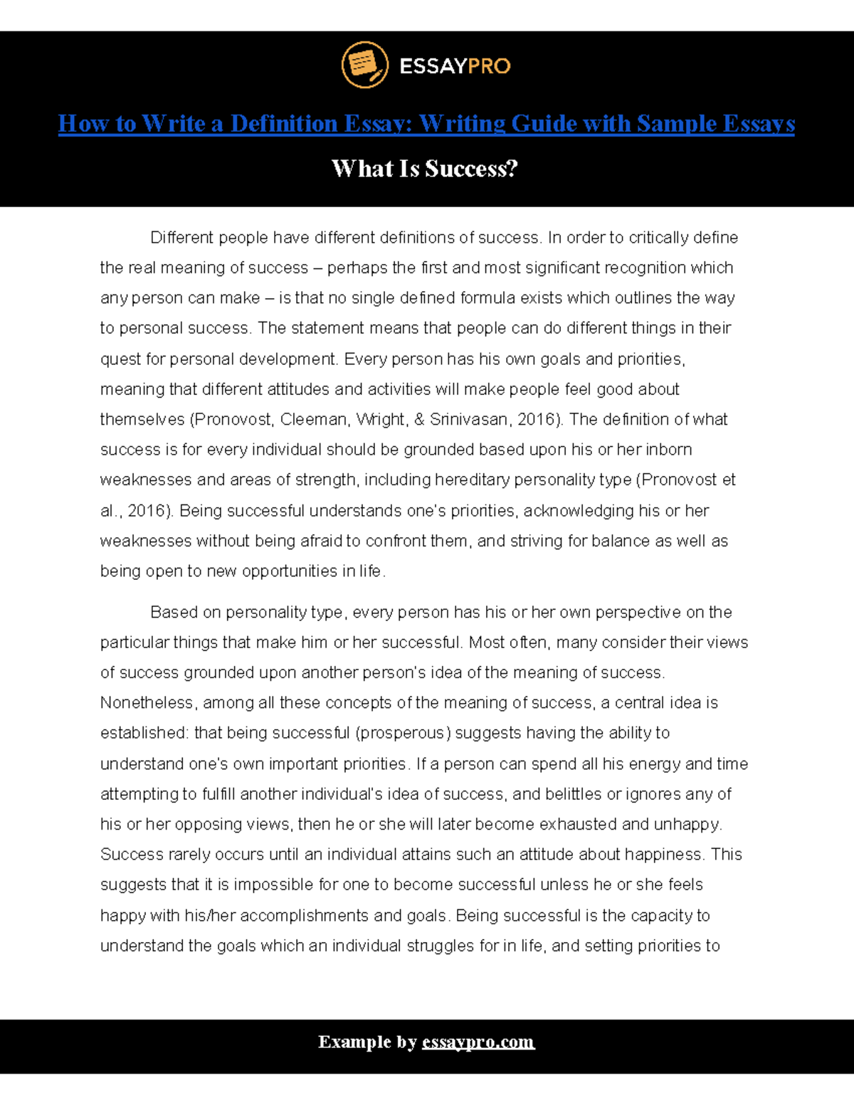 Definition essay example 2 examples essays and APA citation - How to ...