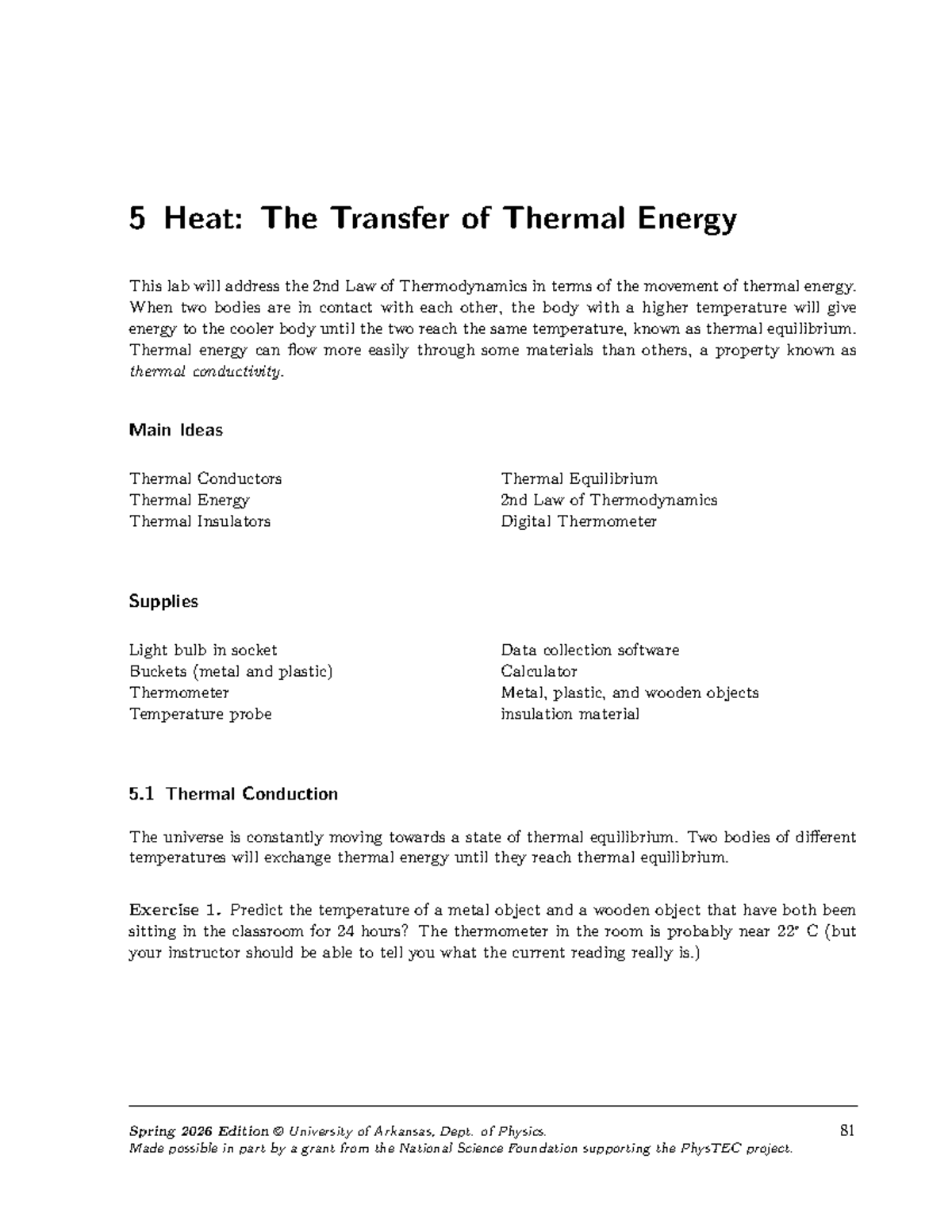 Lab 5 - Heat Transfer and Thermal Energy Dynamics (PHYS 101) - Studocu