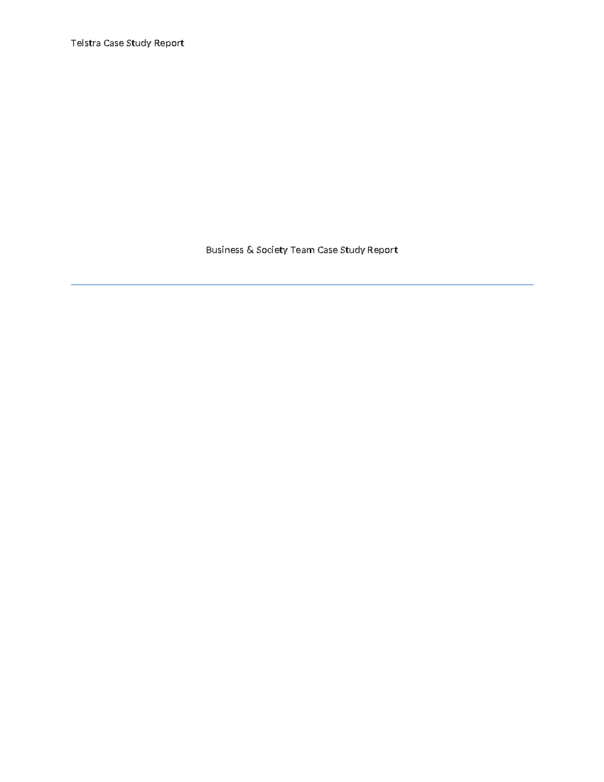 Telstra Case Study Analysis - Examining Business Strategies and Stakeholders - Studocu