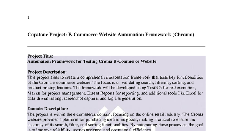 E-Commerce Website Automation Framework(Chroma) - The focus is on ...