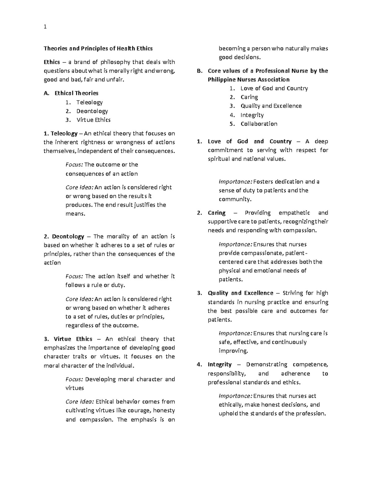Revised Title: Health CARE Ethics Topic 1: Theories and Principles ...