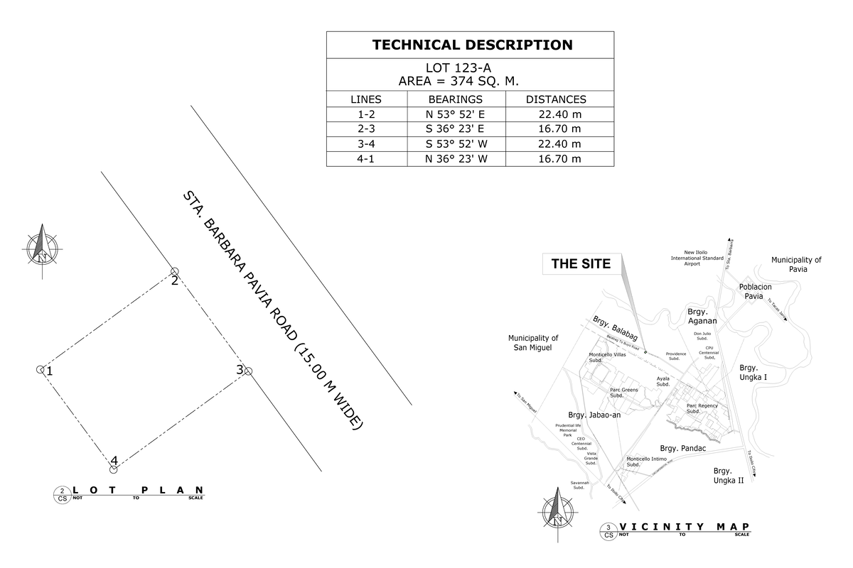 LOT PLAN - Technical Description of Lot Area 374 sq. m. - Studocu