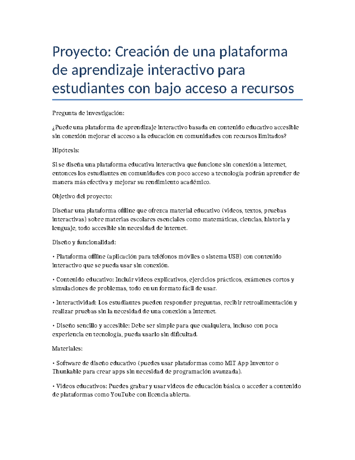 Plataforma Interactiva Offline para Educación Accesible en Comunidades ...
