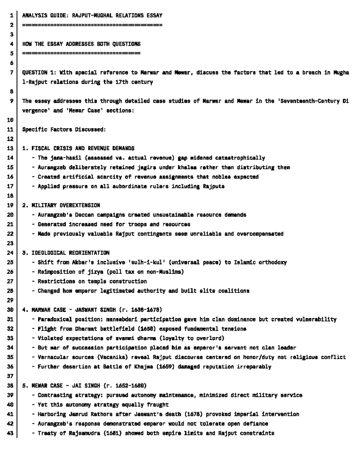 Mughal-Rajput Relations Analysis Guide: Essay Insights and Factors ...