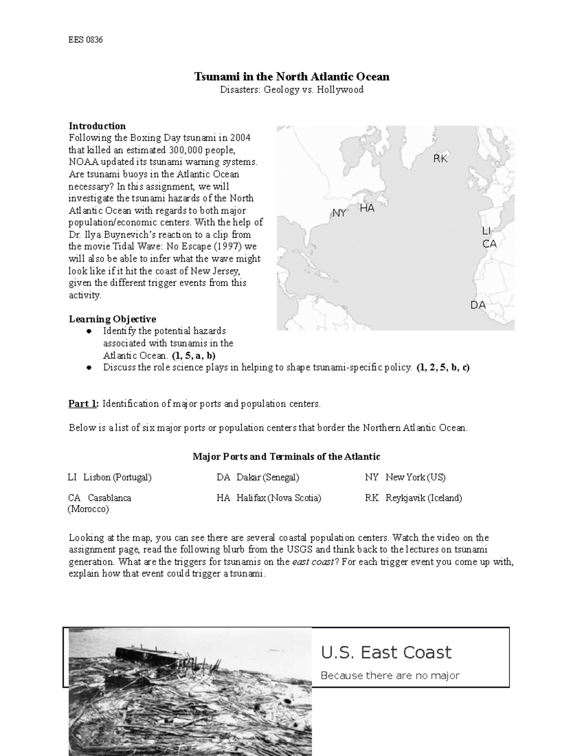 Tsunami Hazards in the North Atlantic Ocean - Geology #3 Assignment ...