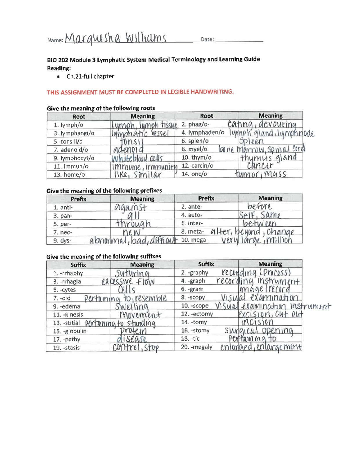 BIO 202 Module 5 Nervous System I Medical Terminology Notes - Studocu
