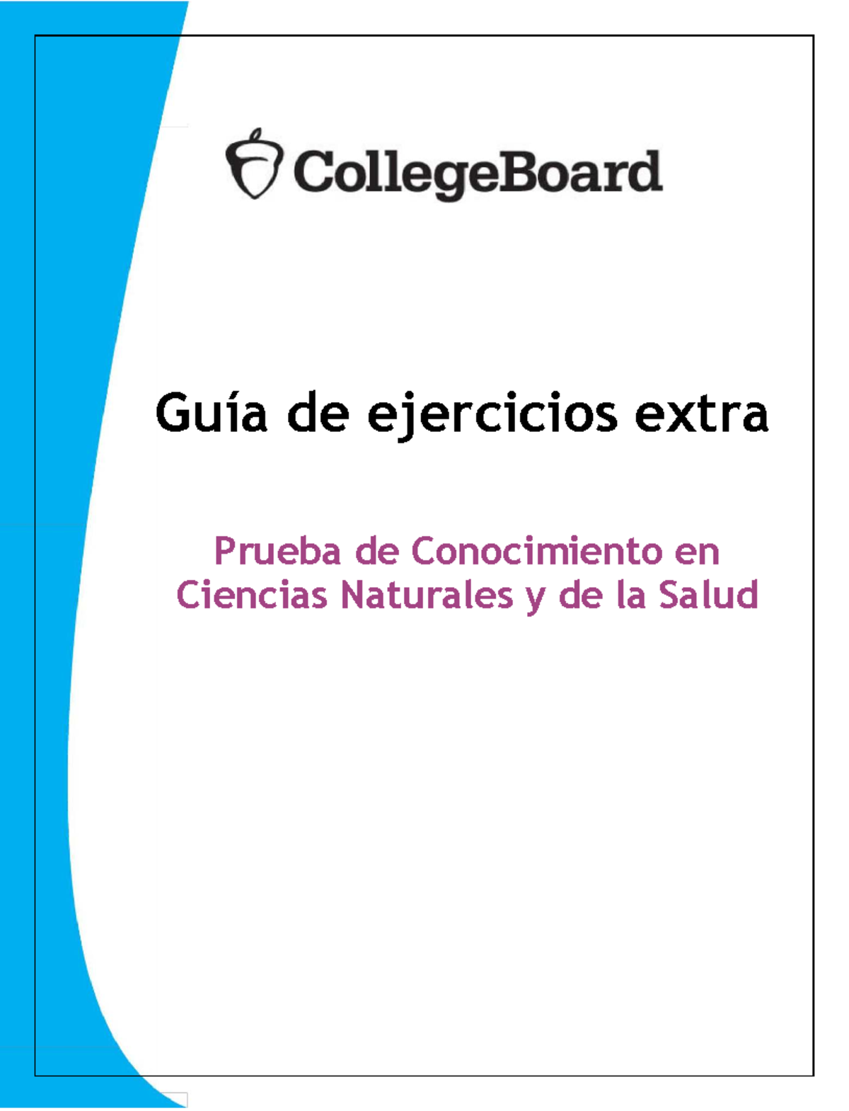 Manual DE Ejercicios Extra Prueba Pccns College Board - Química - Guía ...