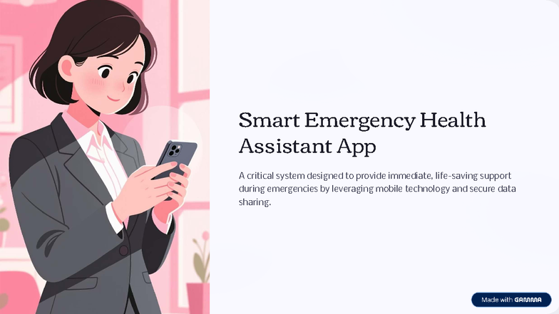 Smart Emergency Health Assistant App: Enhancing Response & Safety - Studocu