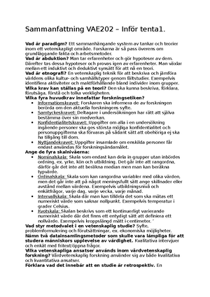 VAE202 övningsmaterial - Förklara skillnaden mellan beroende och ...