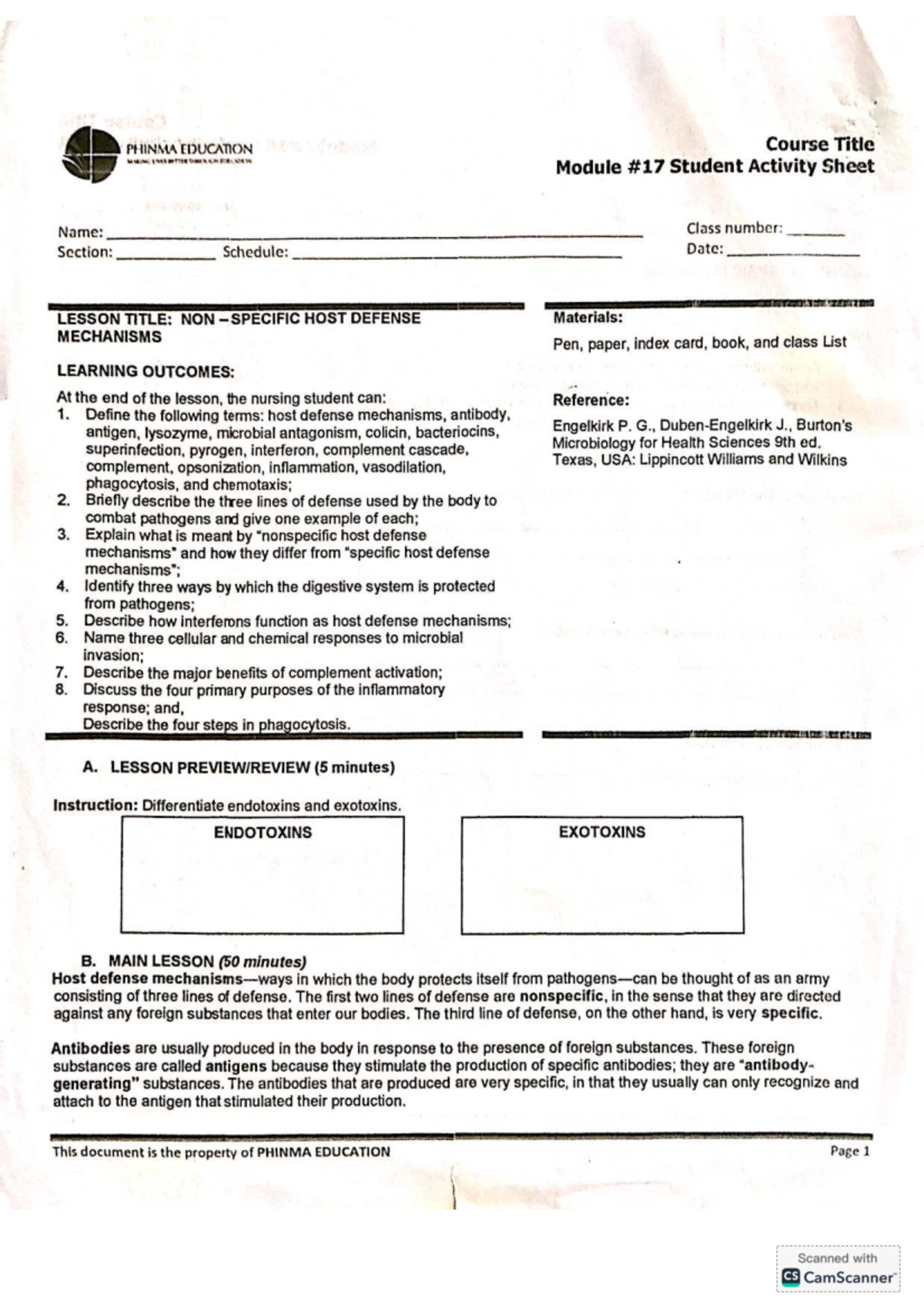 PHINMA EDUCATION Course Title MARING Module Student Activity Sheet ...