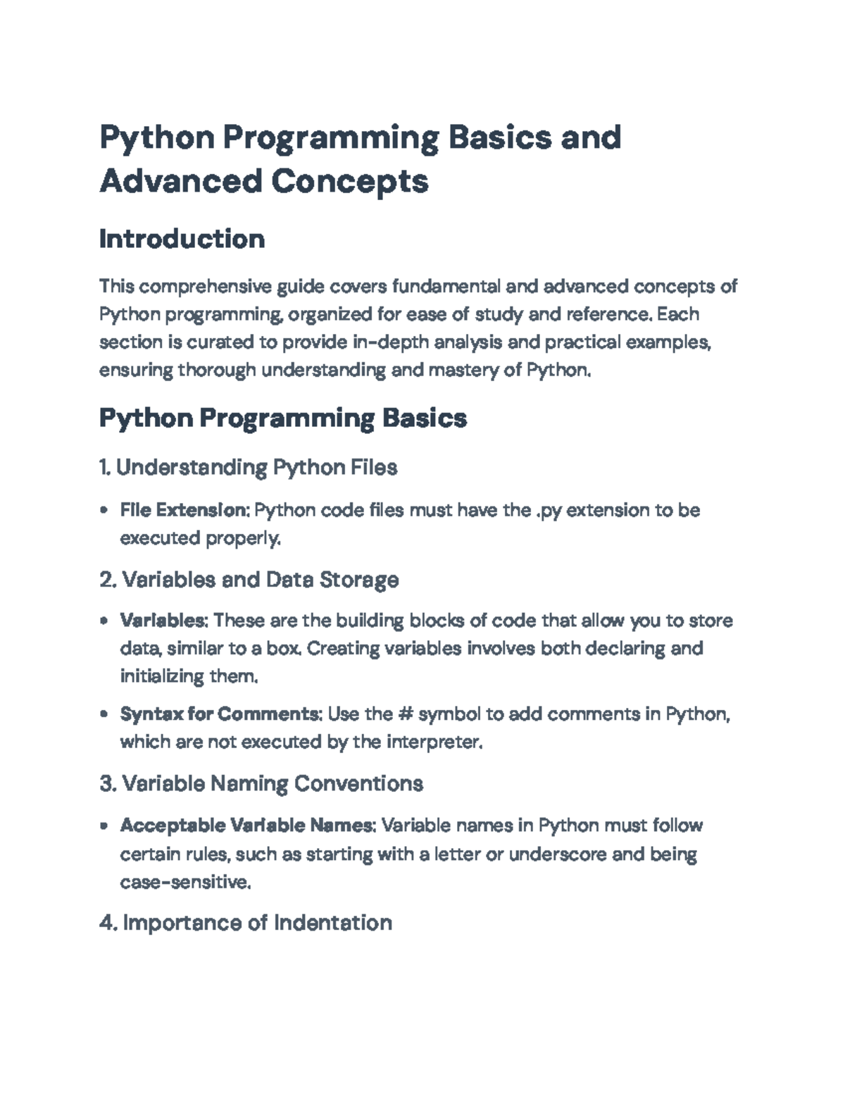 Mastering Python Programming: Basics to Advanced Concepts - Python ...