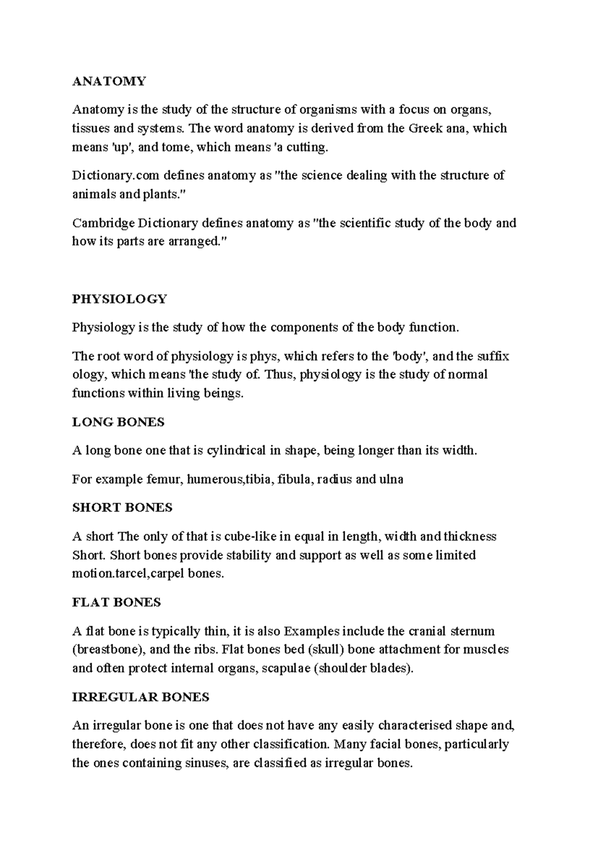 Chapter 5 - Anatomy and Physiology: Structure and Function of the Body ...