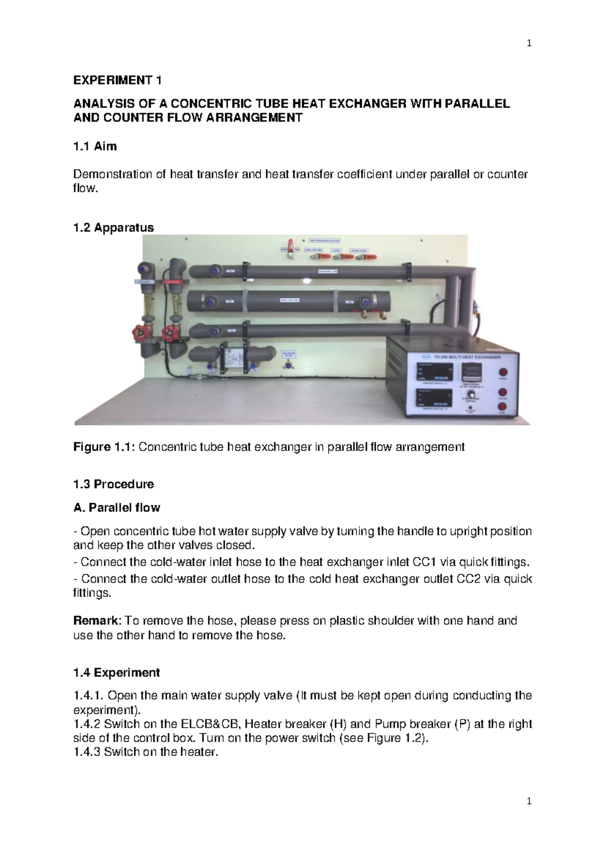 THT3701 Experiment Report: Heat Exchanger & Air Conditioning Analysis ...