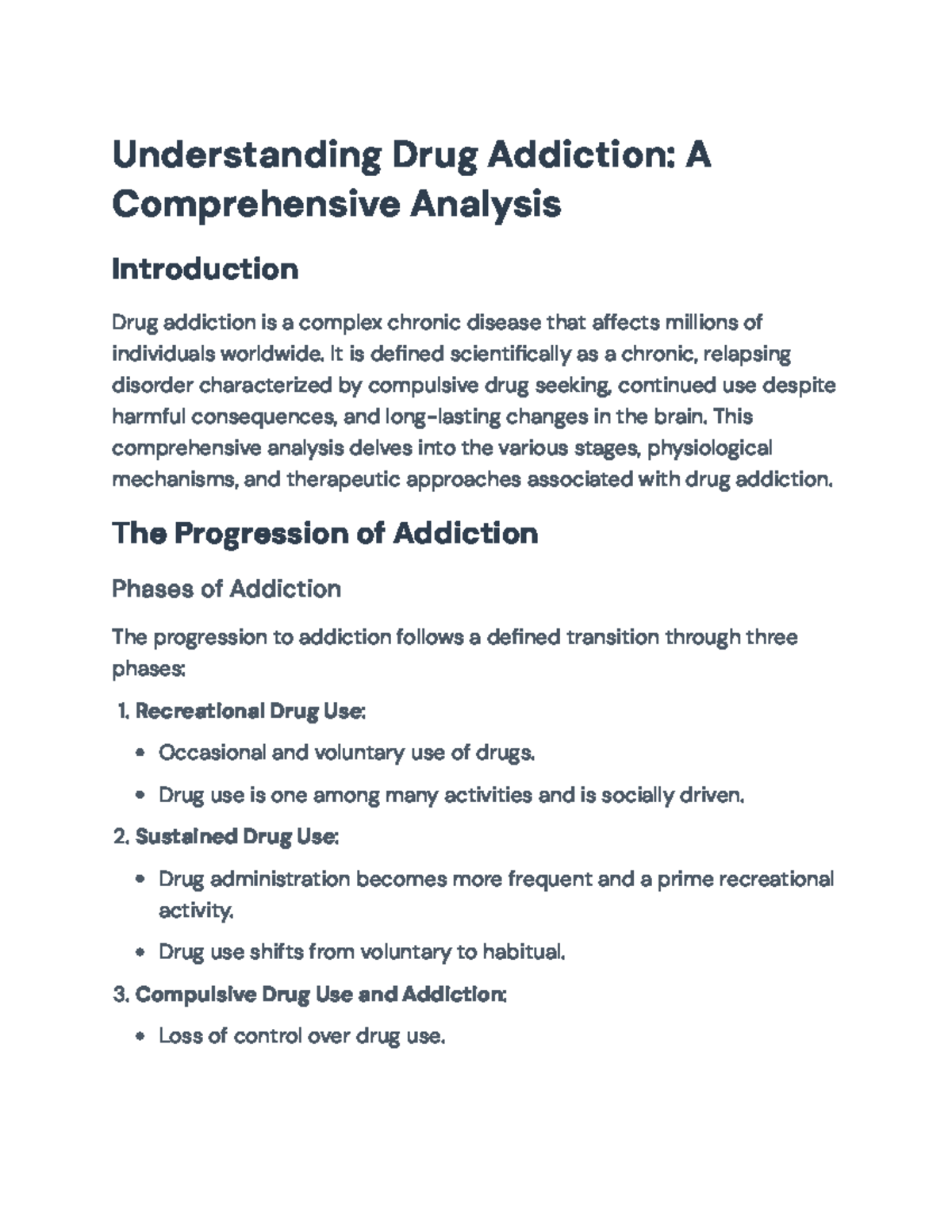 Understanding Drug Addiction: Comprehensive Analysis & Therapy Insights ...
