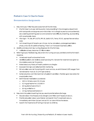 Charlie Snow Guided Reflection Questions Core - Pediatric Case 5 ...