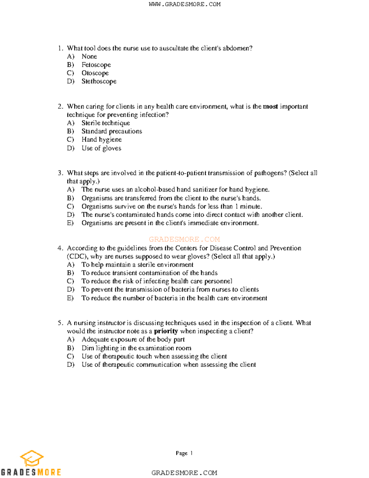 9781496349170-TEST-BANK\Chapter 3, Techniques of Assessment and Safety ...