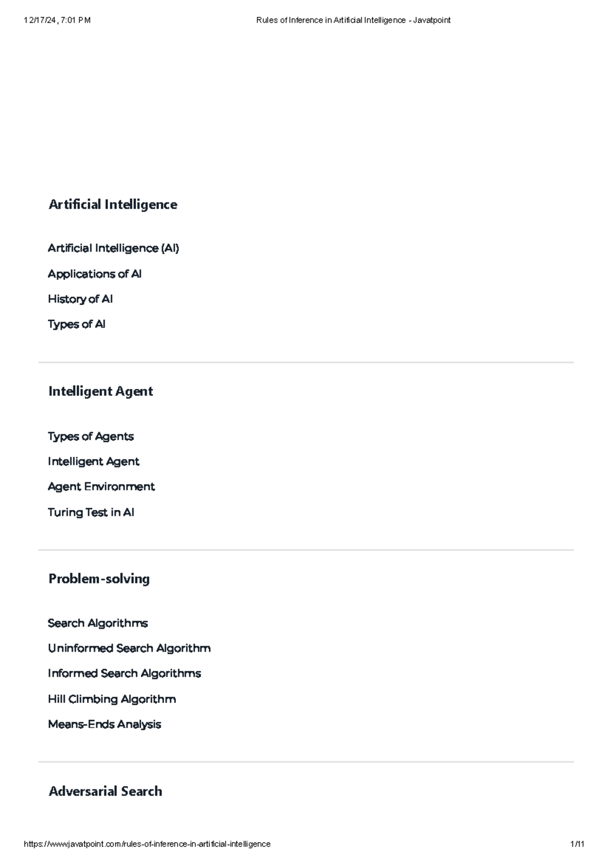 Rules of Inference in Artificial Intelligence - Javatpoint - Artificial ...