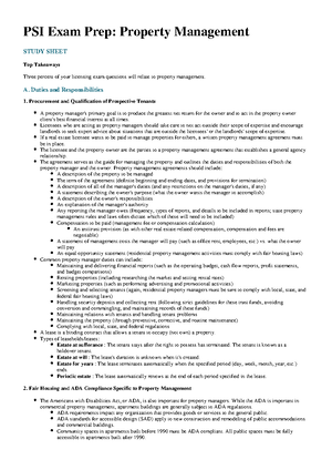 PSI Exam Prep: Agency Study Sheet - Key Concepts and Duties - PSI Exam ...