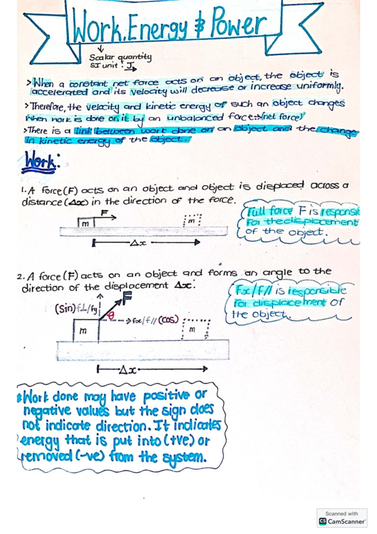 Mechanics Notes: Work, Energy, and Impulse-Momentum Concepts - Studocu