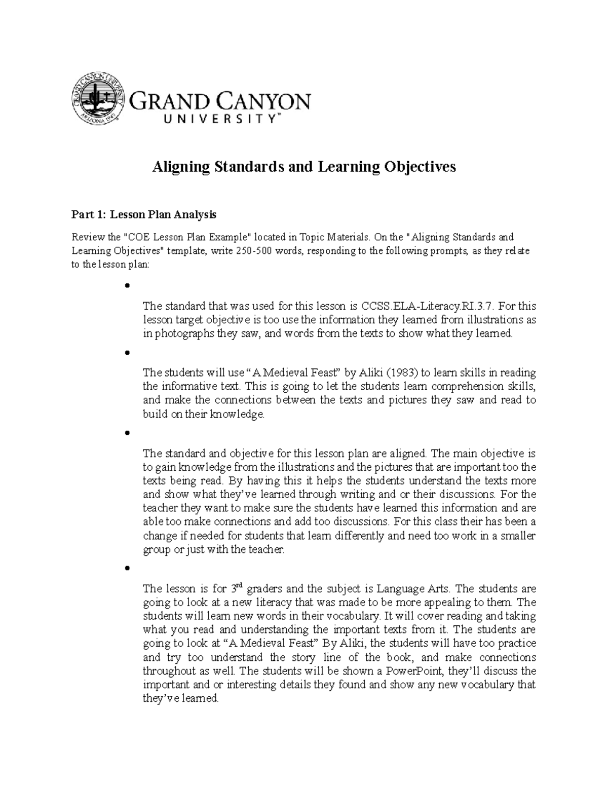 ELM-210-D-T2-Aligning Standards and Learning Objectives - Aligning ...