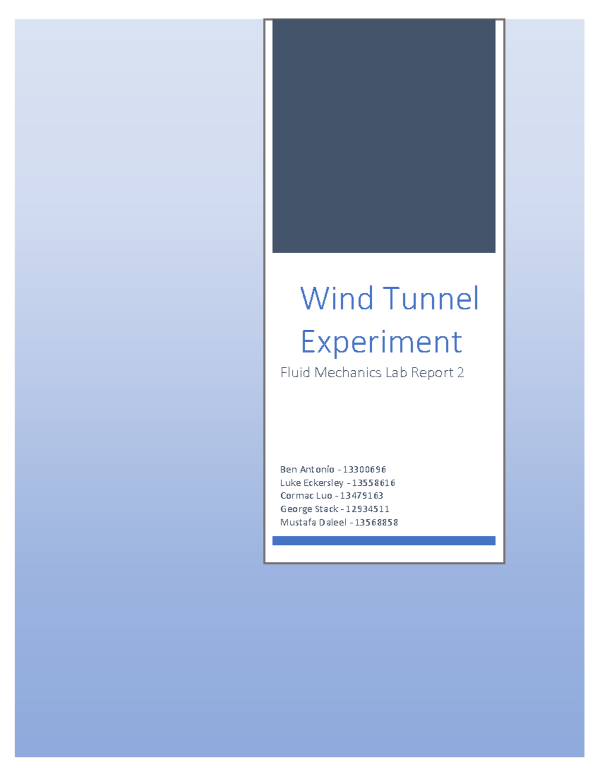 Lab2 Fluid Mechanics - Wind Tunnel Experiment - Warning: TT: undefined function: 32 Warning: TT ...