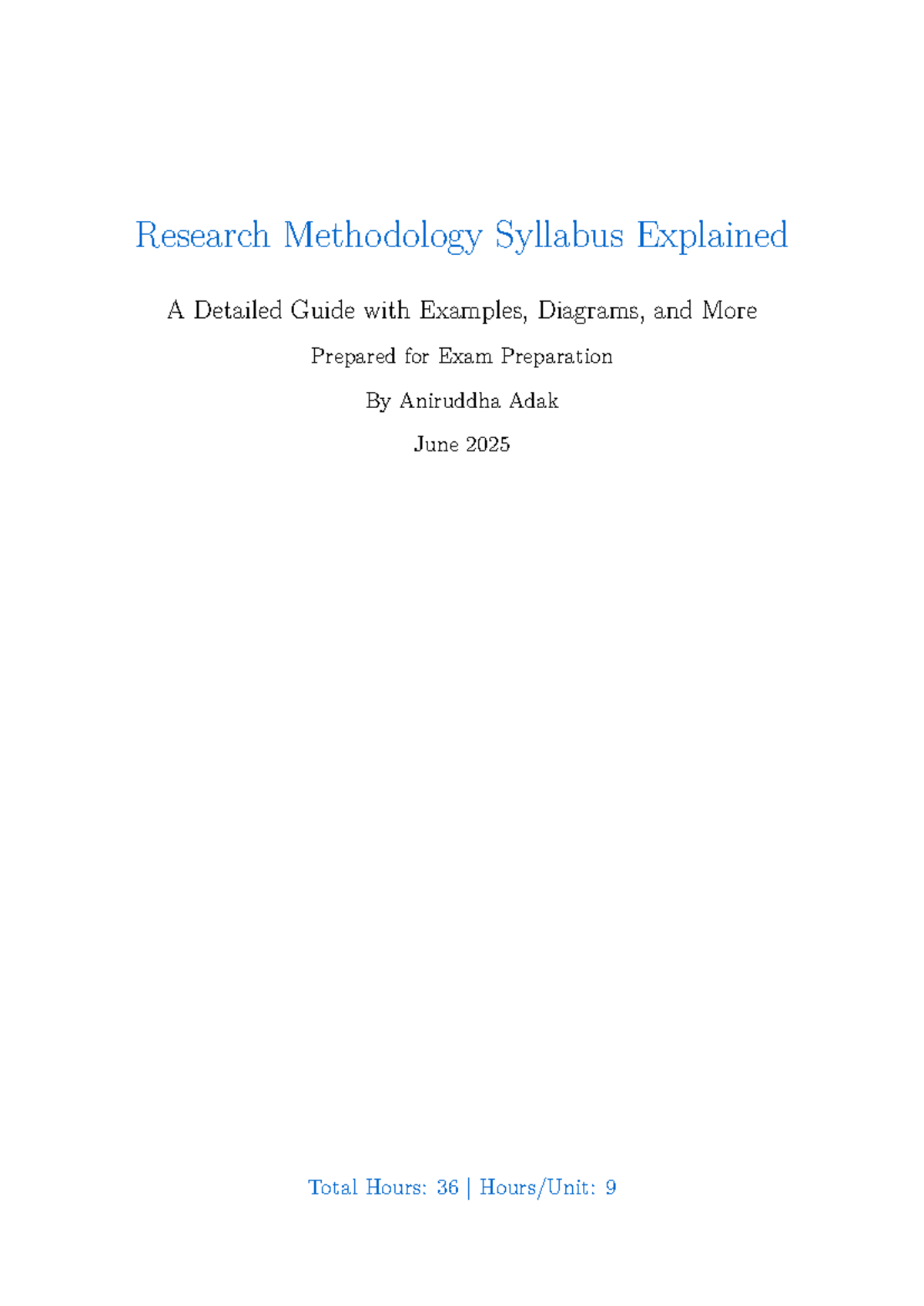 Research Methodology Syllabus Explained: A Comprehensive Guide for Exam ...