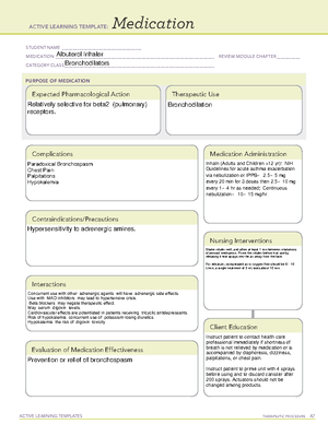 Oxygen Therapy ATI Template - ACTIVE LEARNING TEMPLATES THERAPEUTIC ...