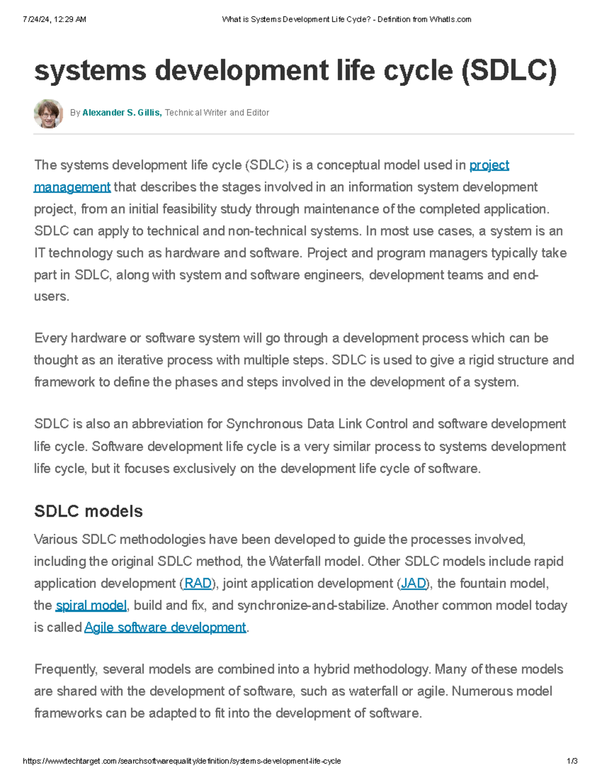BIT 3105 Lesson 9a - Understanding the Systems Development Life Cycle ...