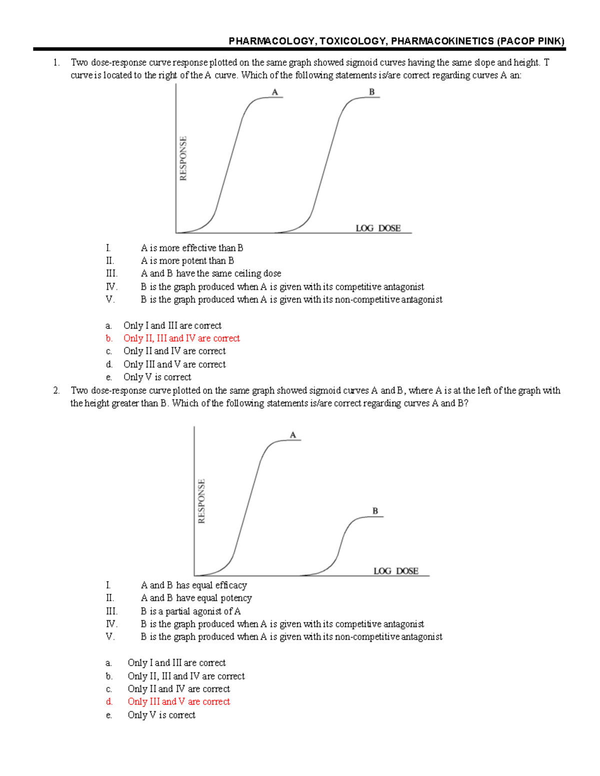PACOP - PINK TOXICOLOGY EXAM QUESTIONS AND ANSWERS - Studocu
