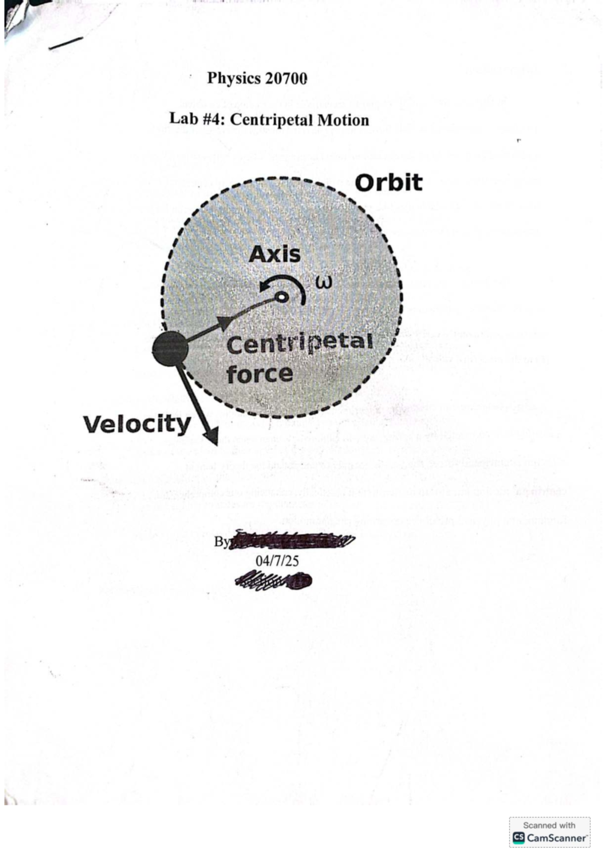 Physics 20700 Lab 6: Centripetal Motion and Force Dynamics Analysis ...