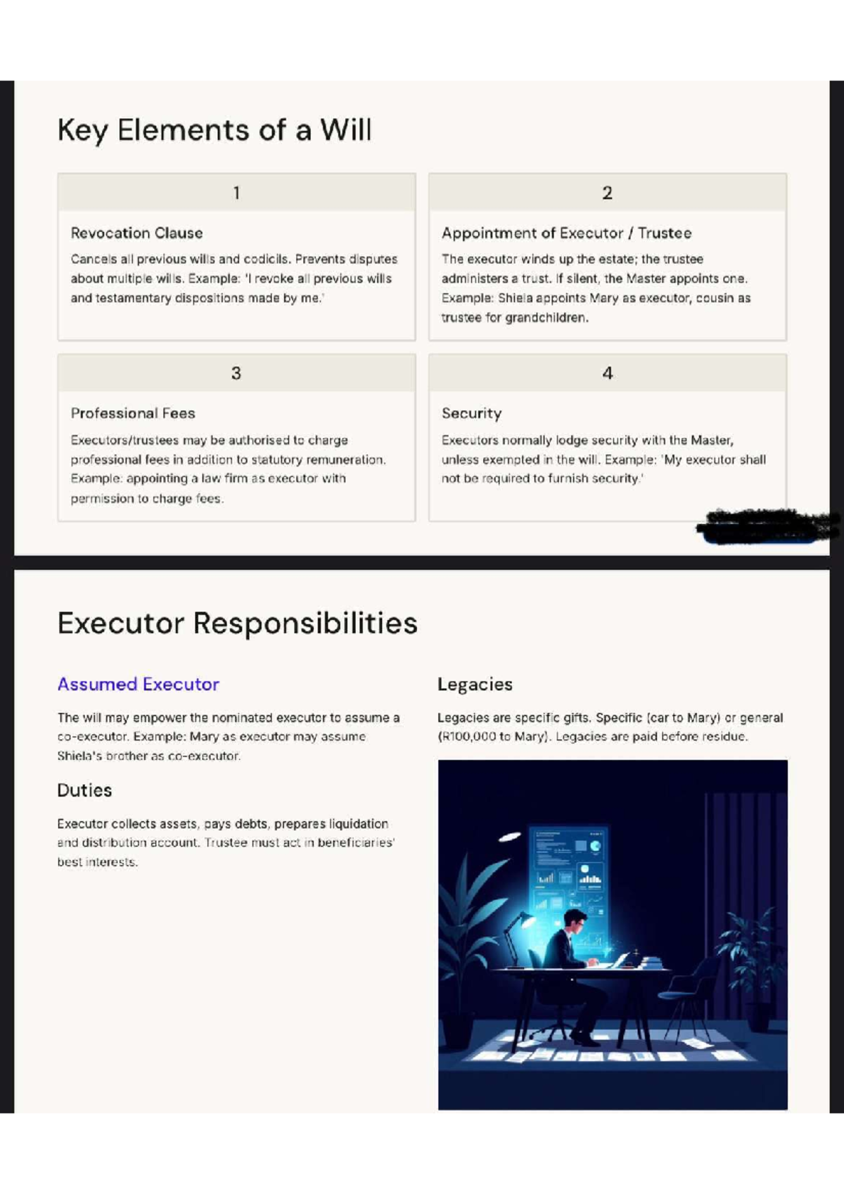 Key Elements of a Will - Tutorial Notes - Studocu