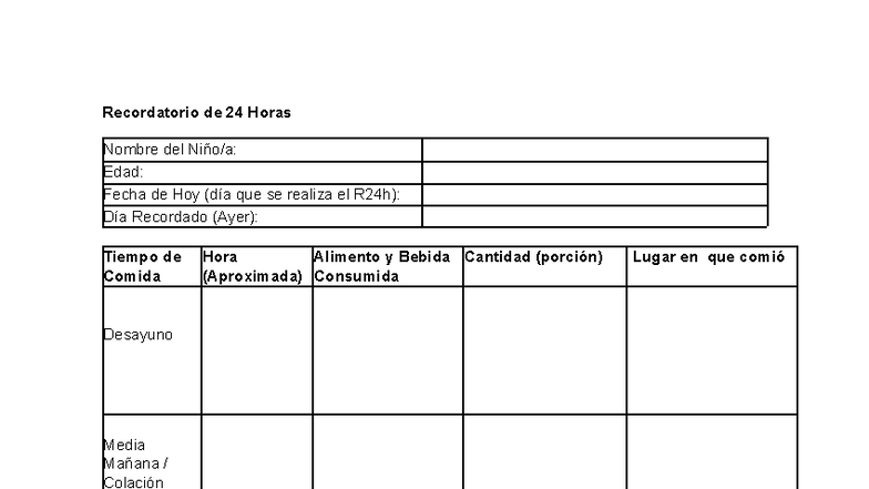 Recordatorio 24h - jjjj - Nutricion en grupos vulnerables ...