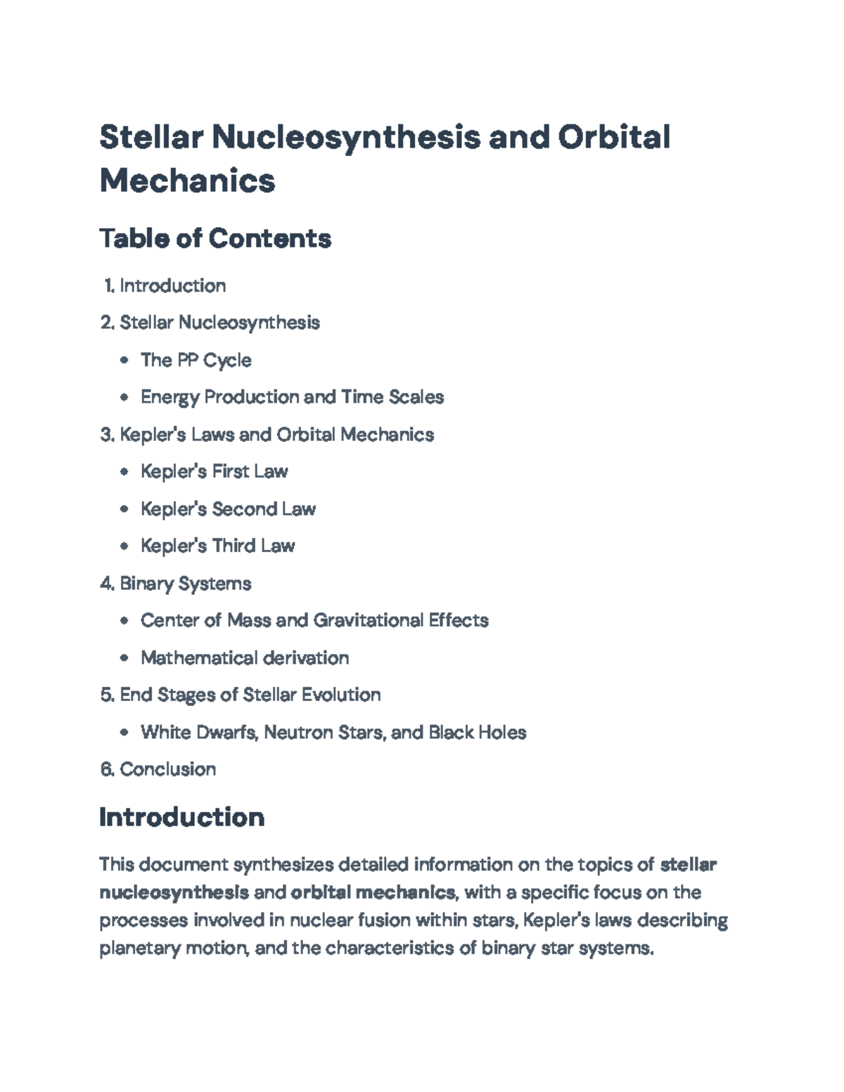 Stellar Nucleosynthesis & Orbital Mechanics: Key Processes Explained ...